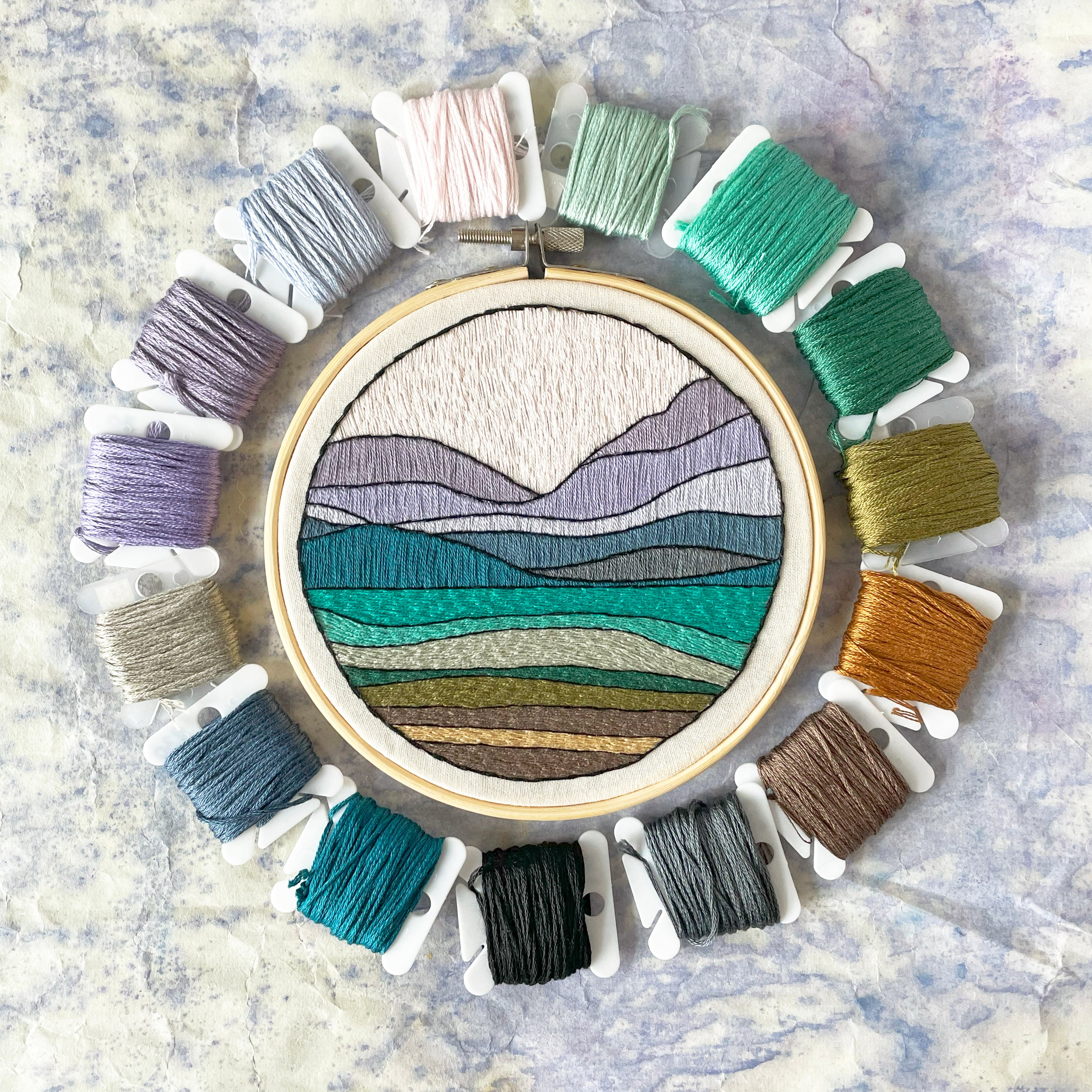 Landscape Embroidery Kit No. 1 | Kate Wyatt | Fine Art