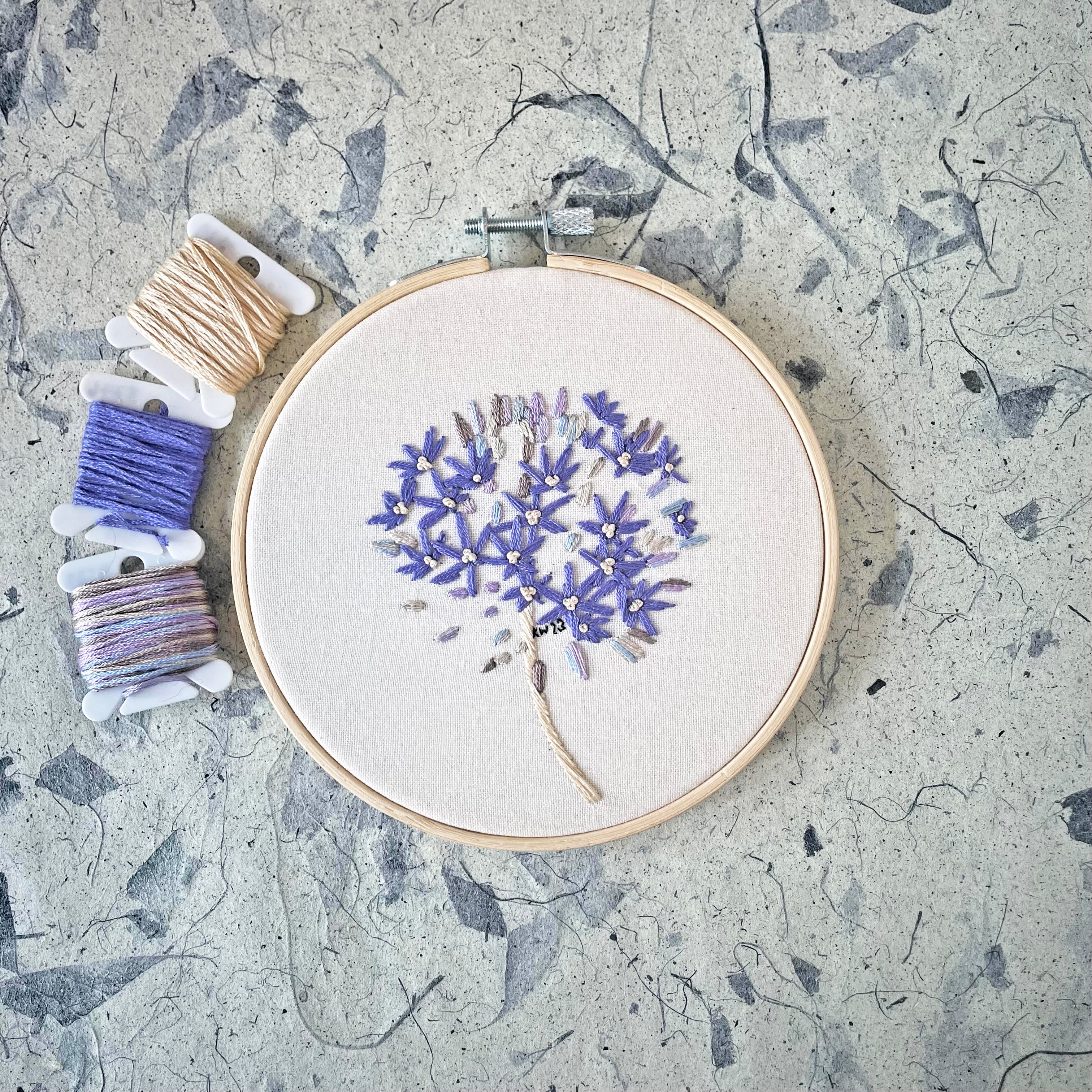 Allium Embroidery Kit | Kate Wyatt | Fine Art