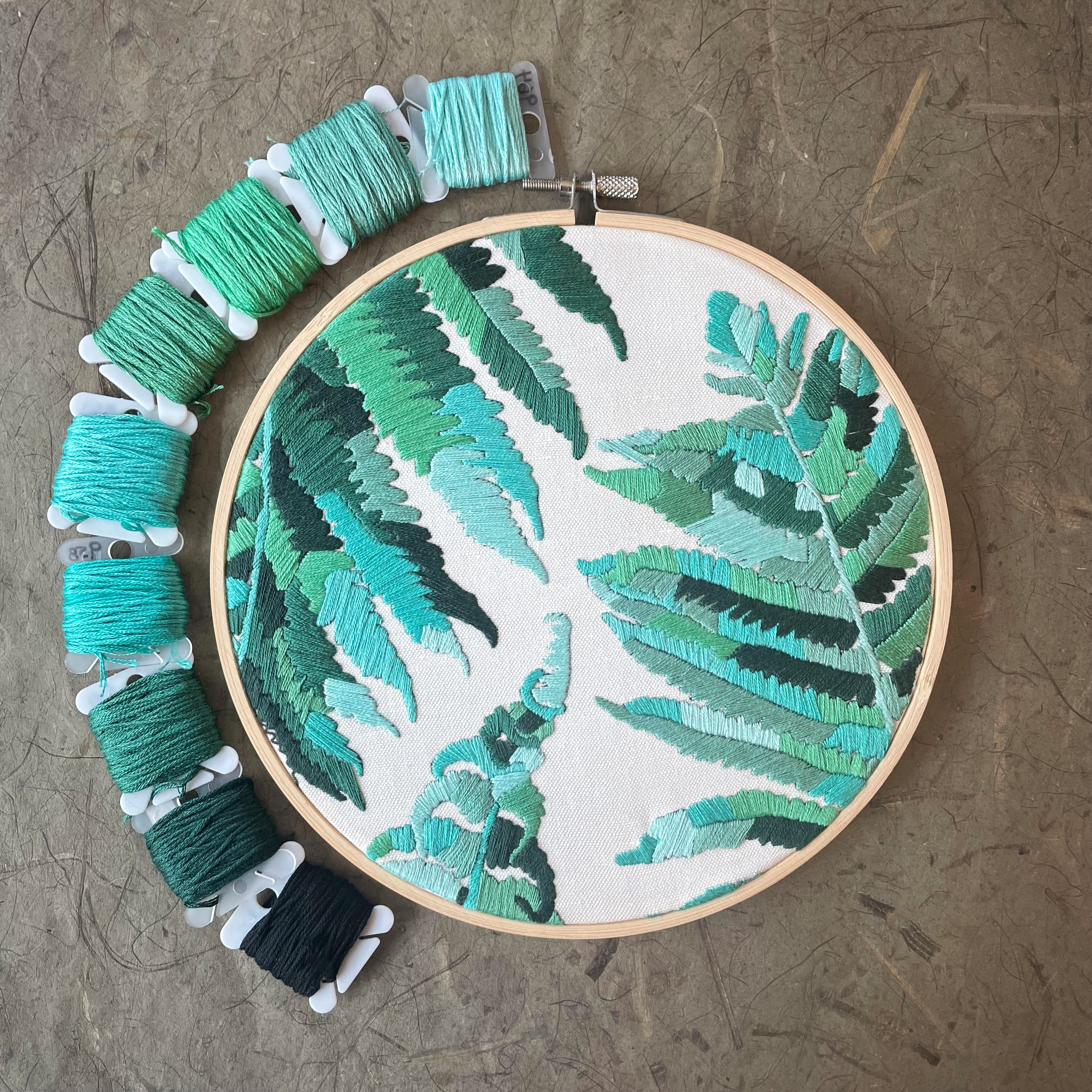 Ferns Embroidery Kit | Kate Wyatt | Fine Art