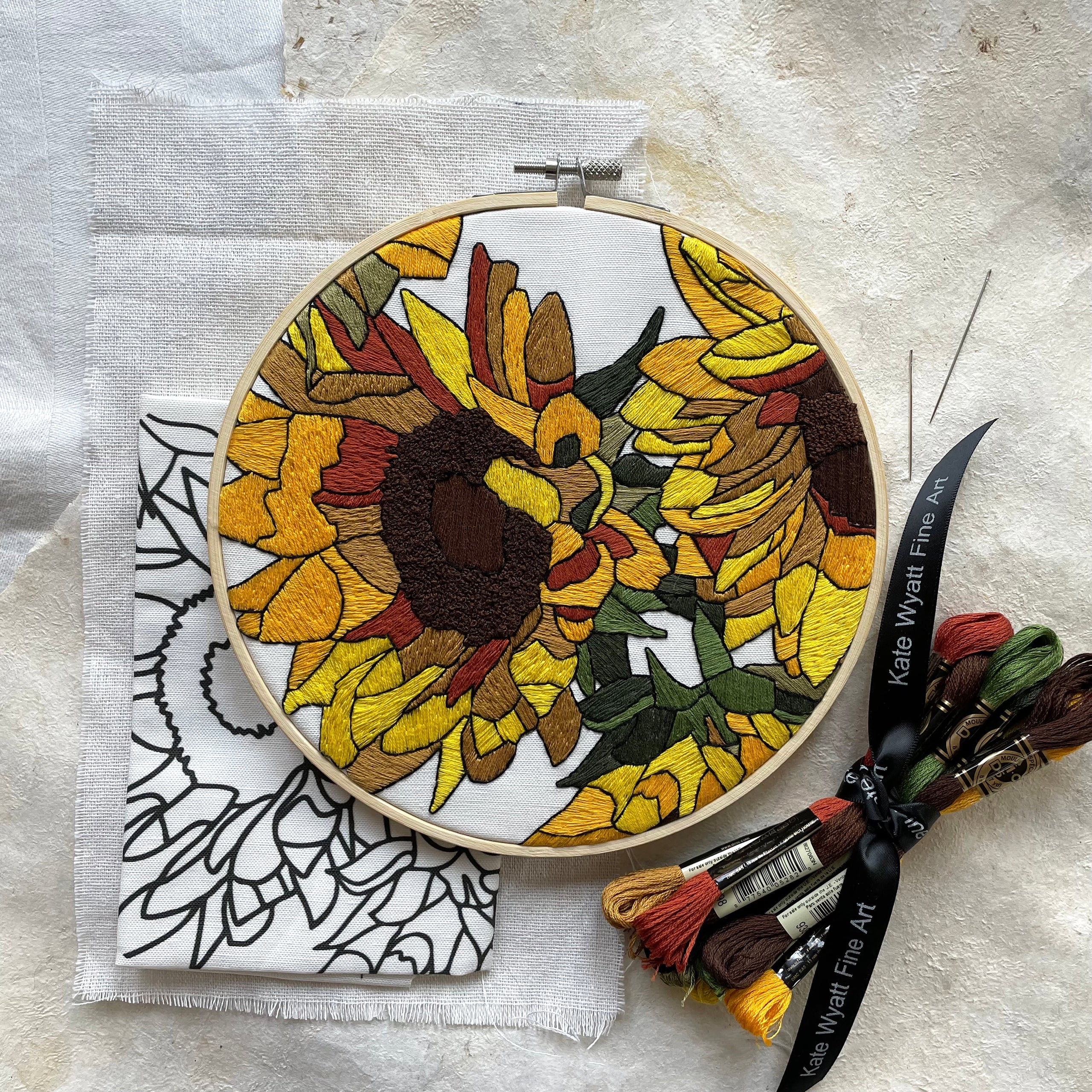 Sunflower Embroidery Kit | Kate Wyatt | Fine Art