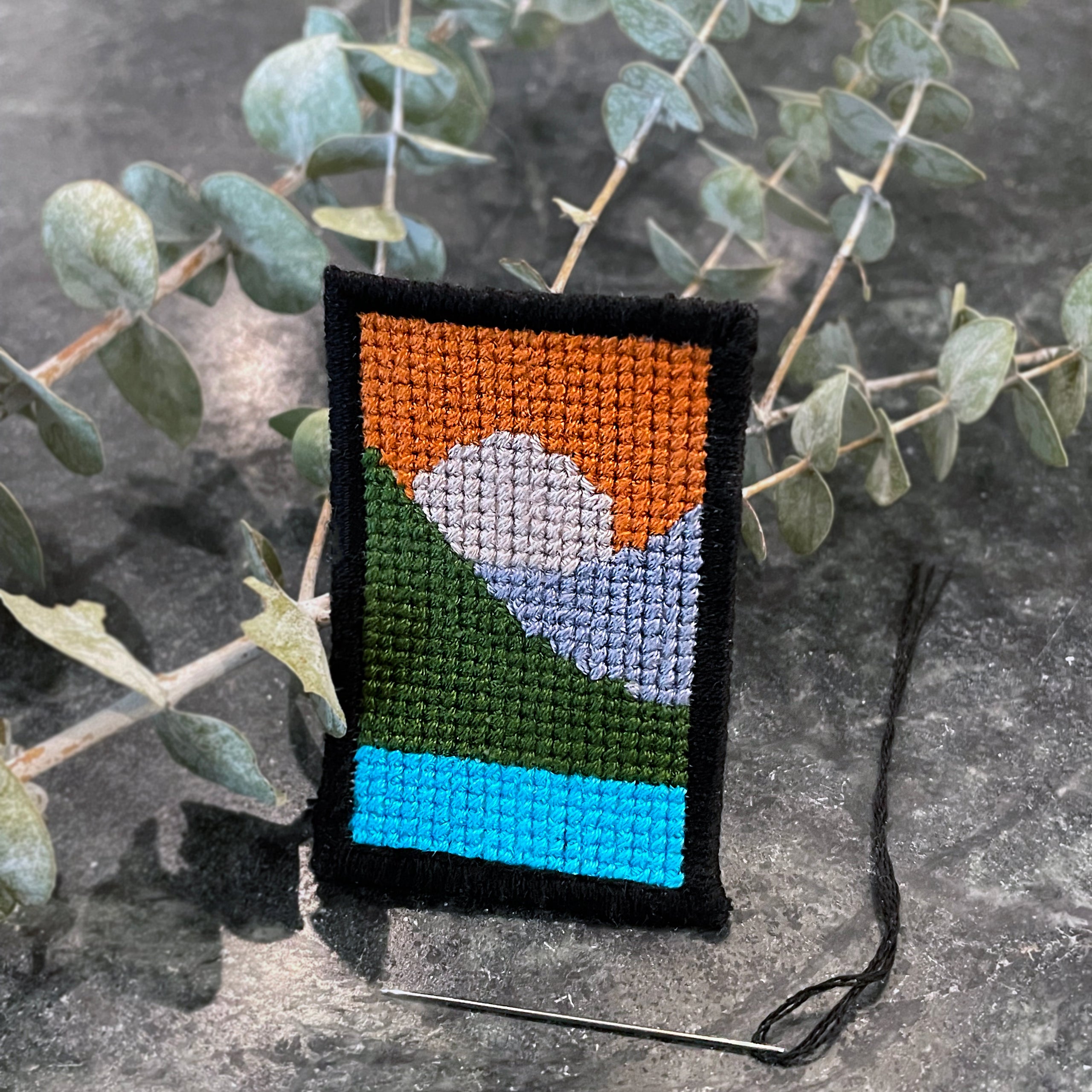 DIY Cross Stitch Patch Kit Landscape Kit 1 | Kate Wyatt | Fine Art