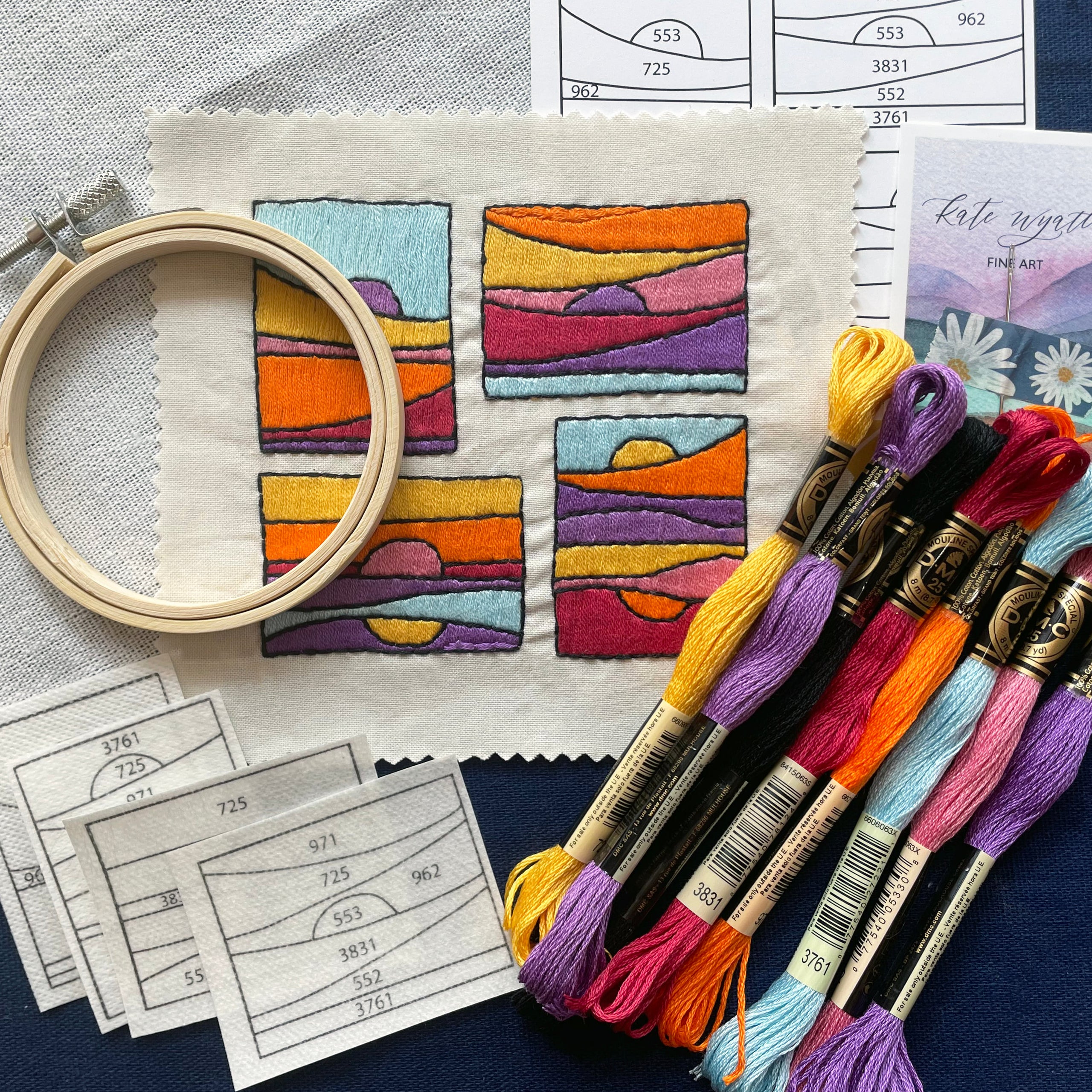 DIY Embroidery Patch Kit Sew Sunny | Kate Wyatt | Fine Art